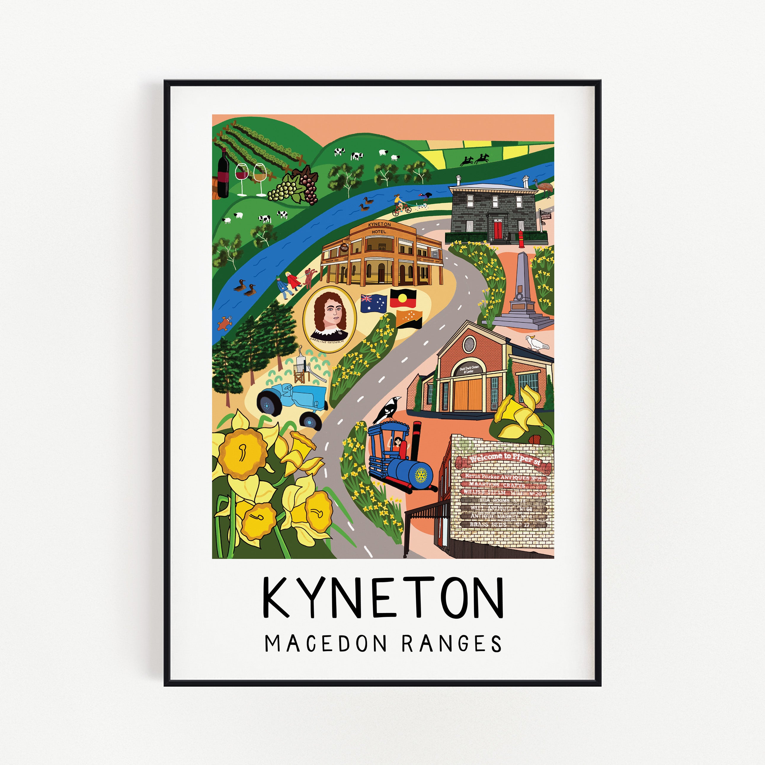 Kyneton - Macedon Ranges Art Series - Wall Art Print – Elise Gow Designs