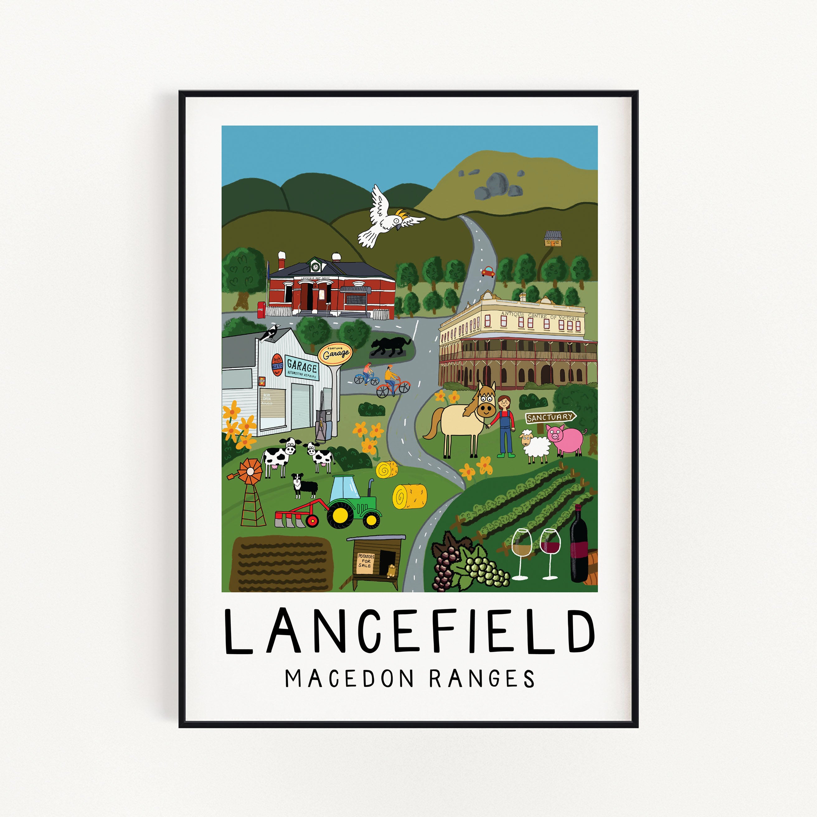 Lancefield - Macedon Ranges Art Series - Wall Art Print – Elise Gow Designs