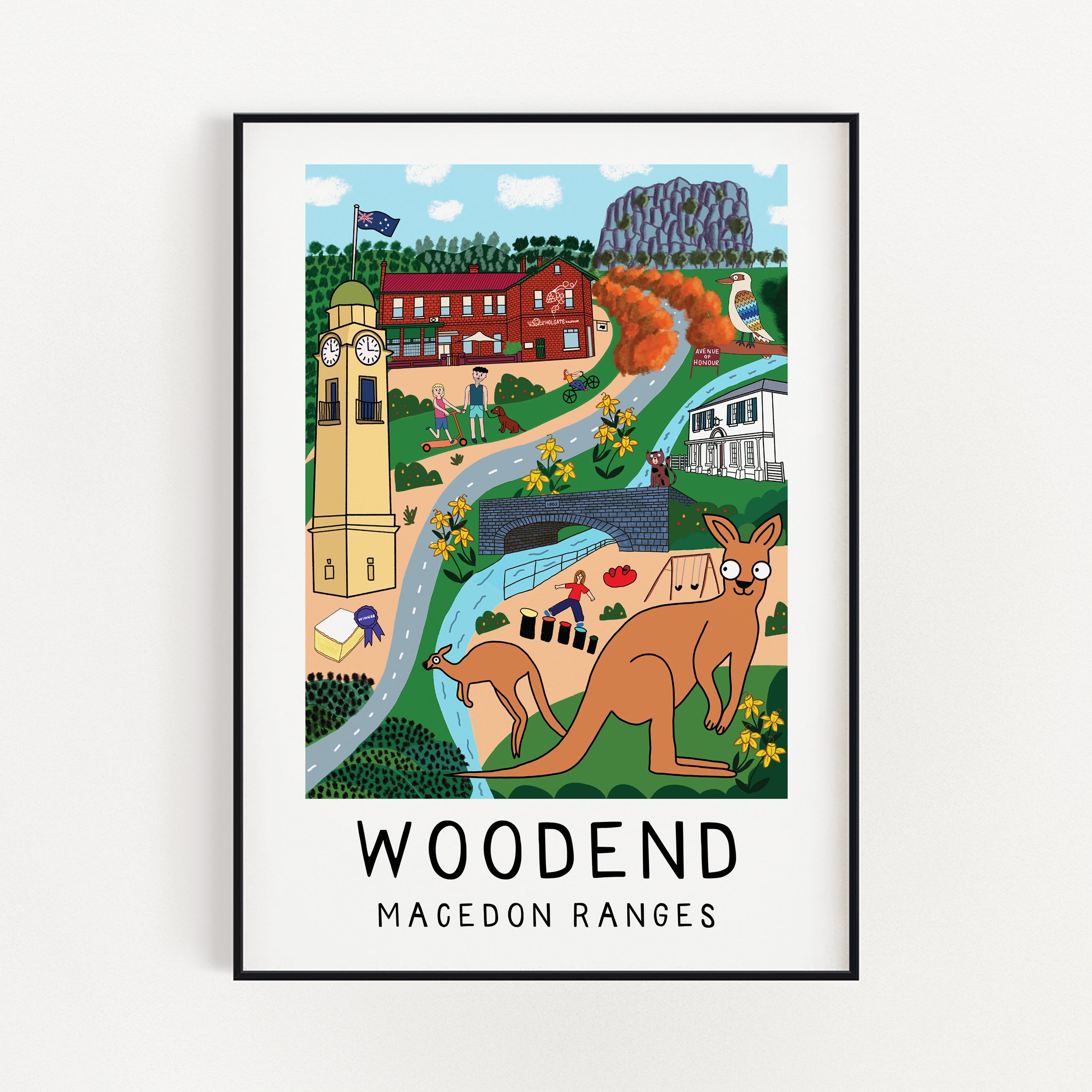 Woodend - Macedon Ranges Art Series - Wall Art Print – Elise Gow Designs